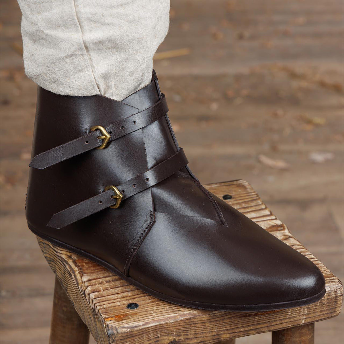 Medieval Half Boots Adelhelm Dark Brown – Medieval and More
