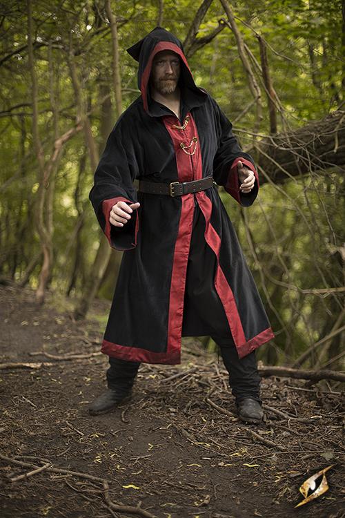 Robe Wizard Black/Red – Medieval and More