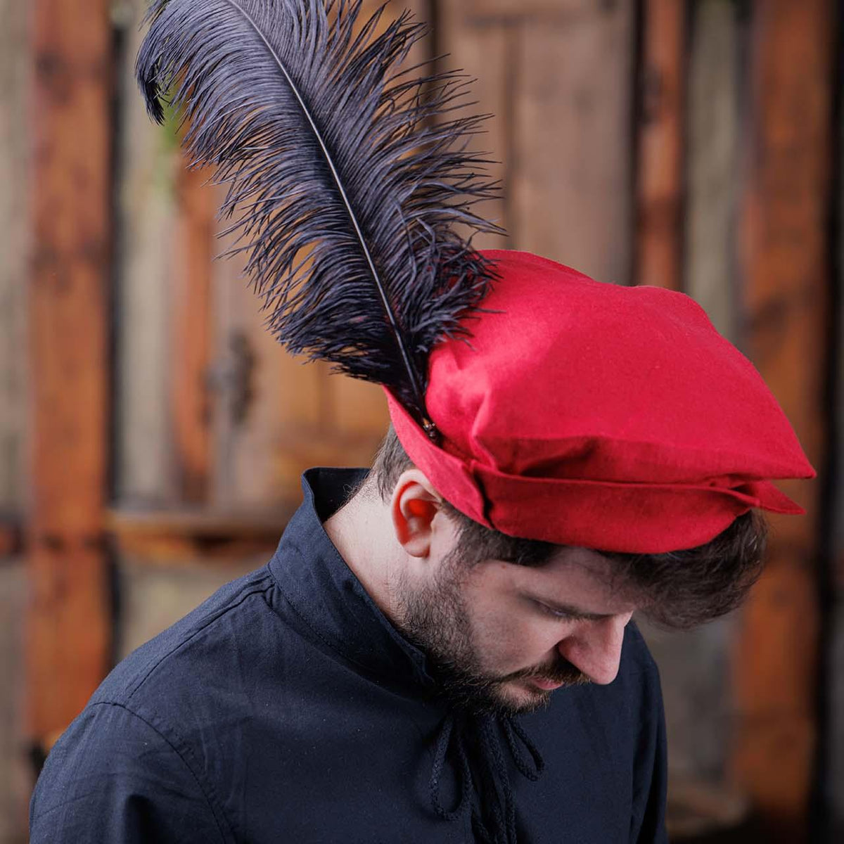 Ostrich Feather 45-50cm Black – Medieval and More