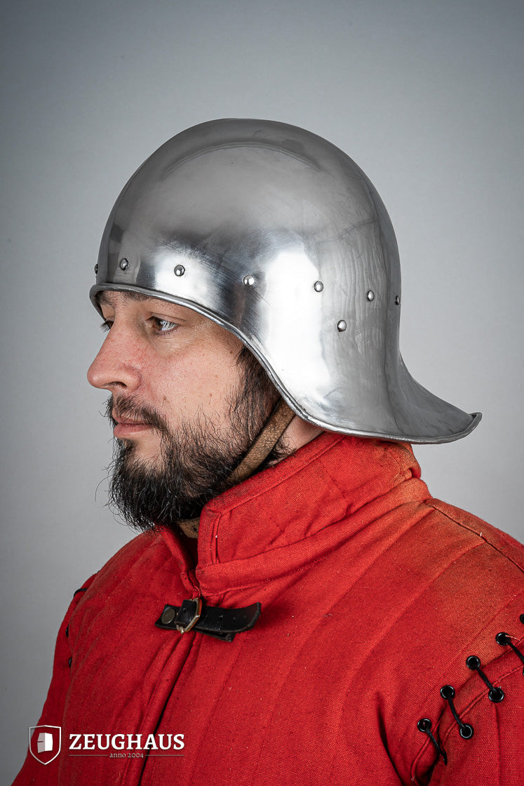 Open Sallet Helmet 1,6mm Polished – Medieval and More