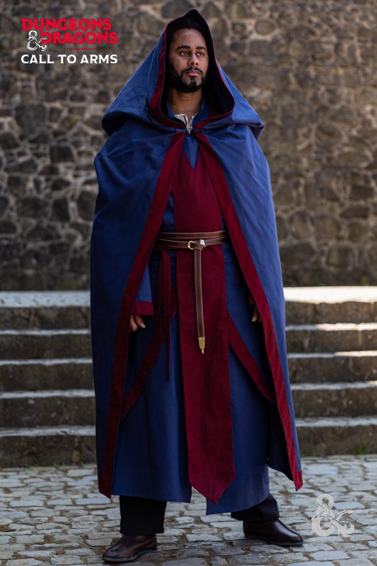 Dungeons & Dragons Wizard Garment Set Dark Blue/Bordeaux – Medieval and ...